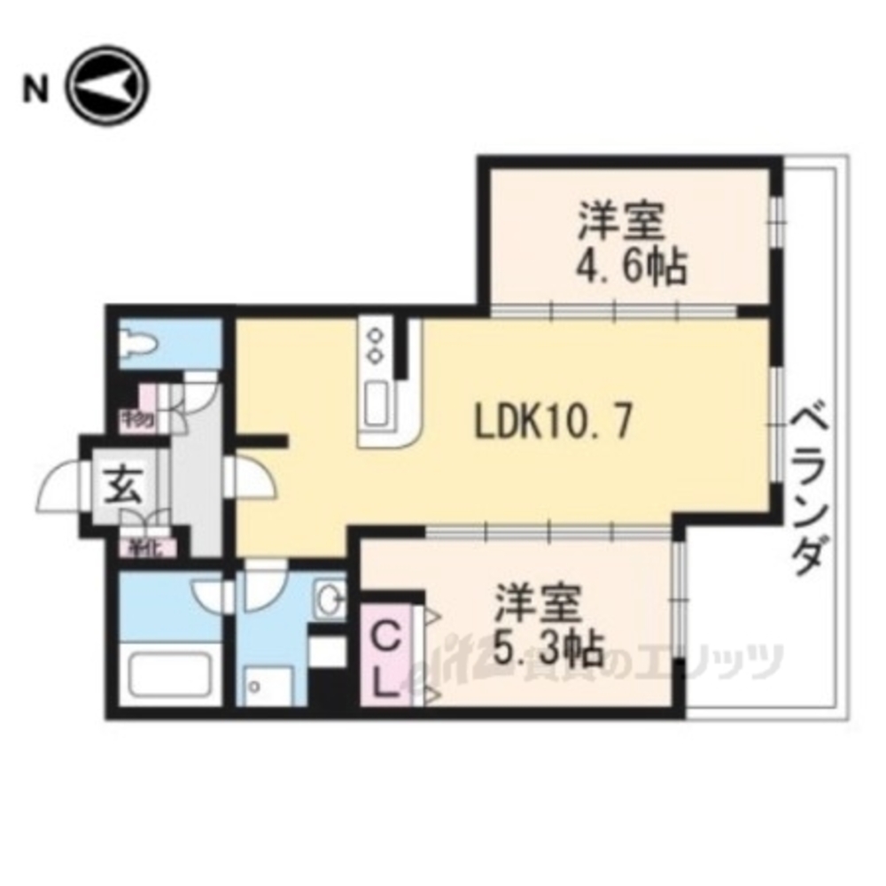 京阪鴨東線 神宮丸太町駅 地上4階建て 築9年 京都府京都市左京区聖護院蓮華蔵町 (13.5万円／2LDK (洋室4.6 洋室5.3 LDK10.7)／44.43㎡)｜賃貸物件(賃貸マンション ...