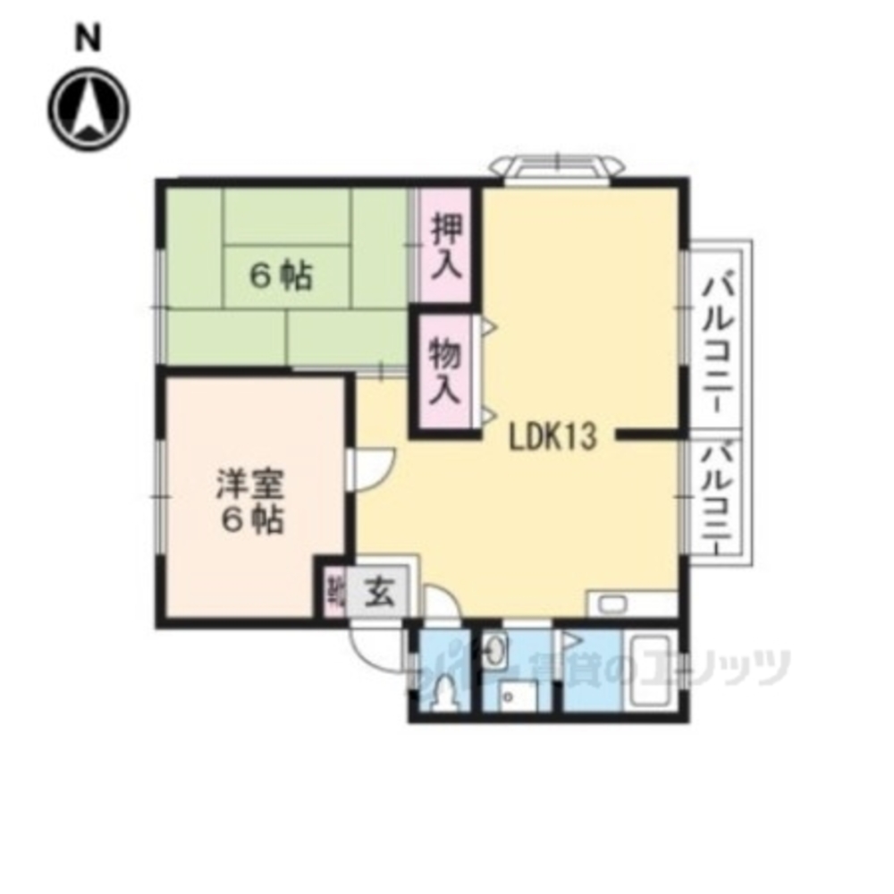 京阪石山坂本線 南滋賀駅 地上2階建て 築33年 滋賀県大津市見世1丁目 (6万円／2LDK (和室6 洋室6 LDK13)／52.66㎡)｜賃貸物件(賃貸マンション・アパート・一戸建て)の ...