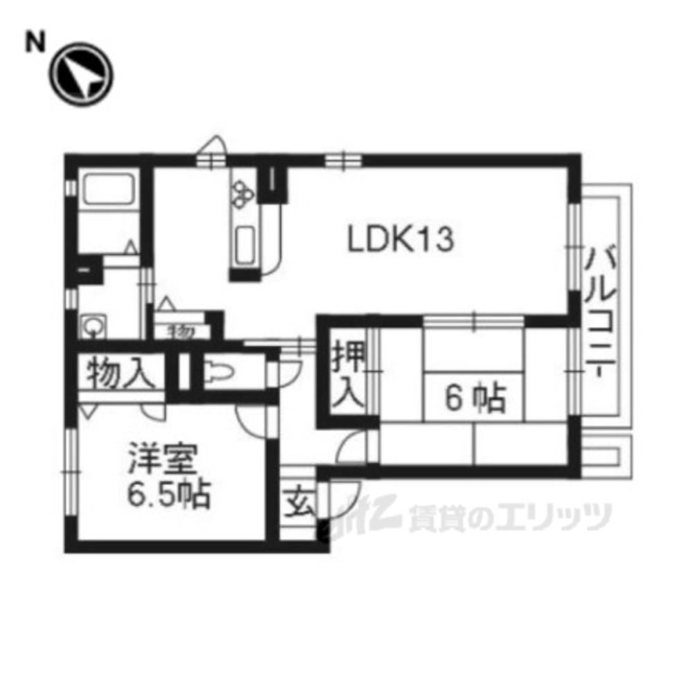 クレストタウンA棟 京都府木津川市梅美台2丁目 (5万円／2LDK (和室6 洋室6.5 LDK13)／61.1㎡)｜賃貸物件(賃貸マンション・アパート・一戸建て)の住宅情報・お部屋探しなら ...