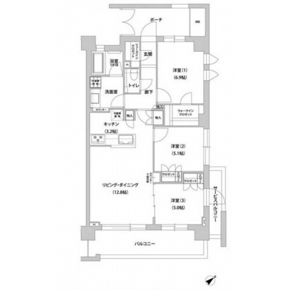 文京グリーンコートテラス 東京都文京区本駒込2丁目 (24万円／3LDK (洋室5 洋室5.1 洋室6.9 LD12.8 K3.2)／76.26㎡)｜賃貸物件(賃貸マンション・アパート・一戸 ...