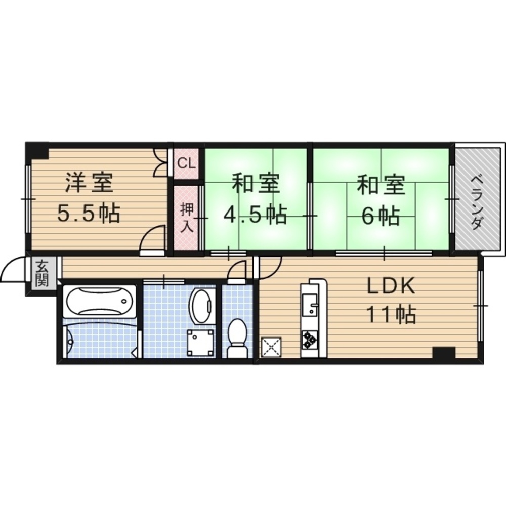 インペリアル明日香 京都府京都市伏見区竹田桶ノ井町 (8.5万円／3LDK (和室6 和室6 洋室5.5 LDK11)／61㎡)｜賃貸物件(賃貸マンション・アパート・一戸建て)の住宅情報・お ...