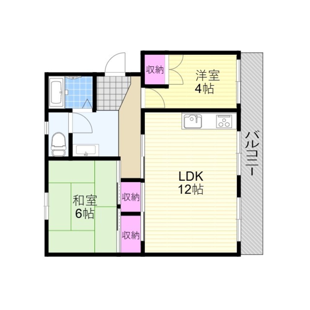 コーポ加島1 B棟 大阪府大阪市淀川区加島4丁目 (6.5万円／2LDK (和室6 洋室4 LDK12)／51.87㎡)｜賃貸物件(賃貸マンション・アパート・一戸建て)の住宅情報・お部屋探し ...