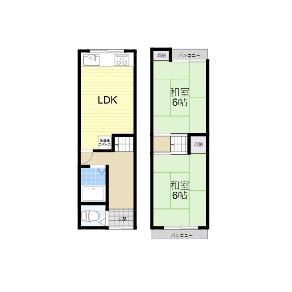 京阪交野線 枚方市駅 地上2階建て 築49年 大阪府枚方市西禁野1丁目 (5.33万円／2LDK／44.96㎡)｜賃貸物件(賃貸マンション・アパート・一戸建て)の住宅情報・お部屋探しなら ...
