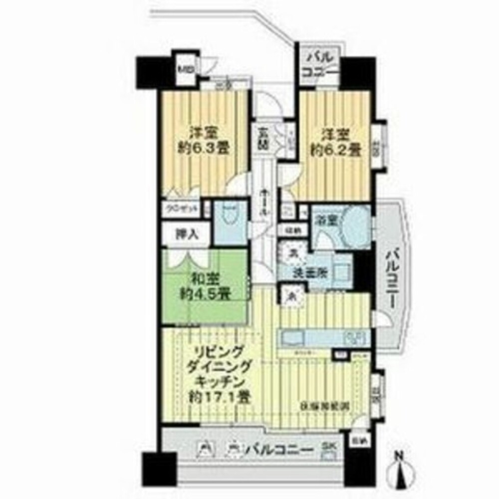 名古屋市営地下鉄鶴舞線 御器所駅 地上15階建て 築18年 愛知県名古屋市昭和区石仏町2丁目 (16.2万円／3LDK／75.8㎡)｜賃貸物件(賃貸マンション・アパート・一戸建て)の住宅情報 ...