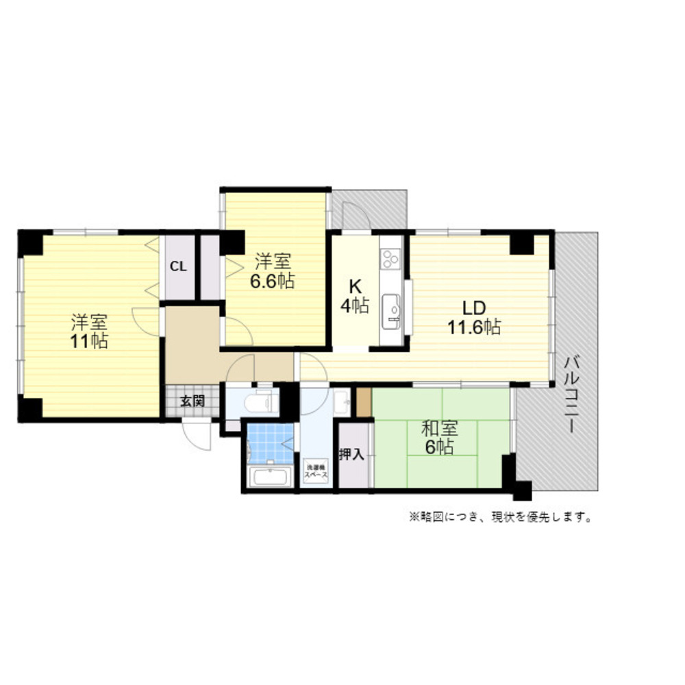 山陽本線（JR西日本） 朝霧駅 地上10階建て 築40年 兵庫県神戸市垂水区西舞子8丁目 (7.5万円／3LDK (和室6 洋室6.6 洋室11 LDK15.6)／84.64㎡)｜賃貸物件 ...