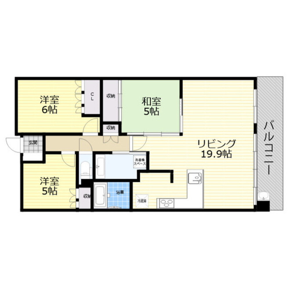 山陽本線（JR西日本） 須磨海浜公園駅 地上13階建て 築15年 兵庫県神戸市須磨区松風町3丁目 (17万円／3LDK (和室5 洋室5 洋室6.2 LDK19.9)／78.28㎡)｜賃貸物件 ...