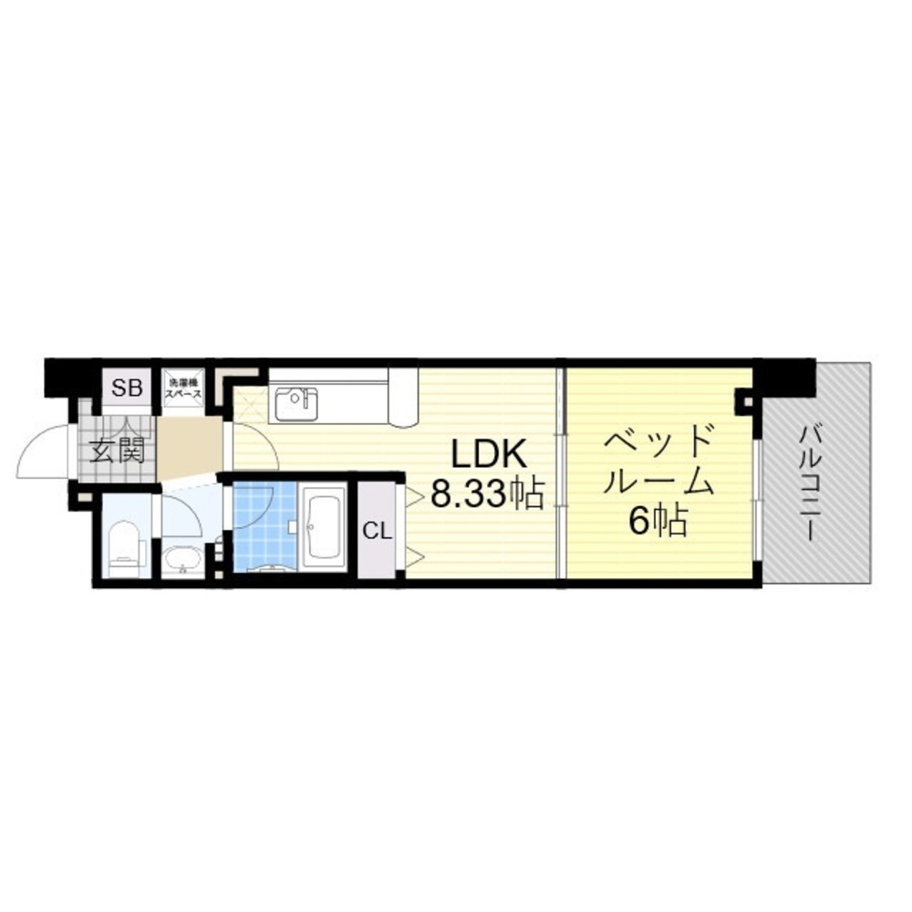 近鉄奈良線 大阪上本町駅 地上13階建て 築18年 大阪府大阪市天王寺区上汐3丁目 (8.8万円／1LDK (洋室6.4 LDK8.3)／34.82㎡)｜賃貸物件(賃貸マンション・アパート ...