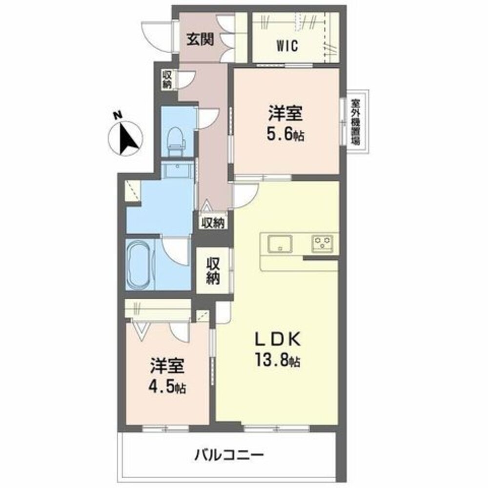 阪和線 三国ケ丘駅 地上3階建て 築1年未満 大阪府堺市堺区向陵中町3丁 (13.7万円／2LDK (洋室4.5 洋室5.6 LDK13.8)／63.64㎡)｜賃貸物件(賃貸マンション ...
