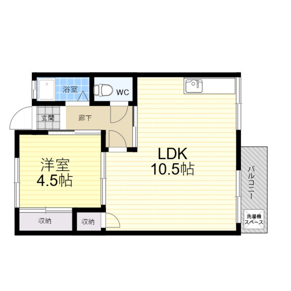 マンション空田B棟 兵庫県西宮市河原町 (5.2万円／1LDK (洋室4.5 LDK10.5)／33㎡)｜賃貸物件(賃貸マンション・アパート・一戸建て)の住宅情報・お部屋探しならYahoo!不動産