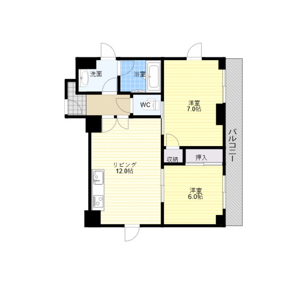 IVY-BOX2 大阪府大阪市住吉区長居4丁目 (7.5万円／2LDK (洋室6 洋室7 LDK12)／53.48㎡)｜賃貸物件(賃貸マンション・アパート・一戸建て)の住宅情報・お部屋探しなら ...