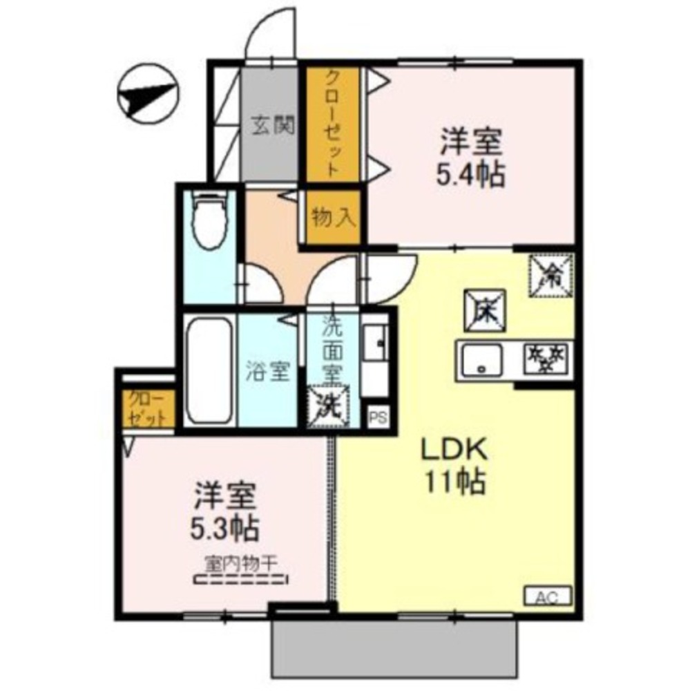 山陽電鉄本線 江井ケ島駅 地上2階建て 築1年未満 兵庫県明石市大久保町西島 (9.65万円／2LDK (洋室5.3 洋室5.4 LDK11)／51.54㎡)｜賃貸物件(賃貸マンション ...