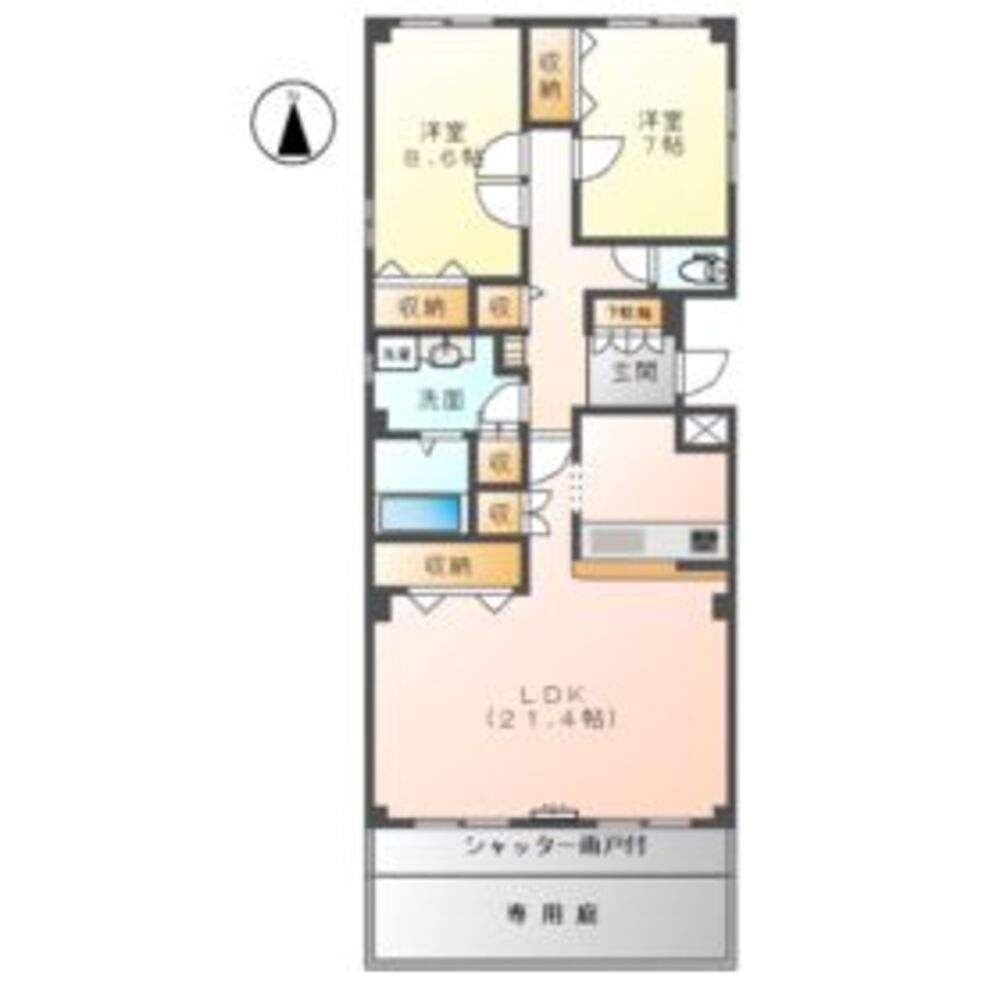 Belle Ciel(ベル シエル) 愛知県一宮市木曽川町門間字東島海 (7.9万円／2LDK (洋室7 洋室8.6 LDK21.4)／92.2㎡)｜賃貸物件(賃貸マンション・アパート・一戸 ...