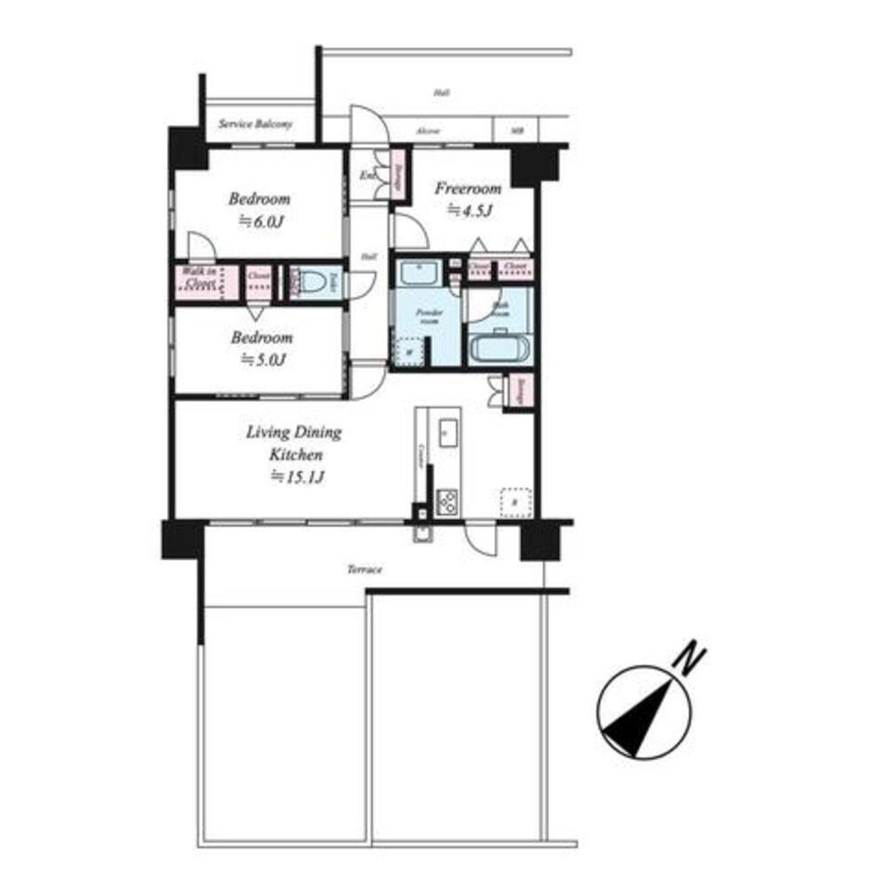 東海道本線（JR西日本） 西大路駅 地上7階建て 築5年 京都府京都市南区吉祥院三ノ宮町 (20万円／3LDK (洋室4.5 洋室5 洋室6 LDK15.1)／67.8㎡)｜賃貸物件(賃貸 ...