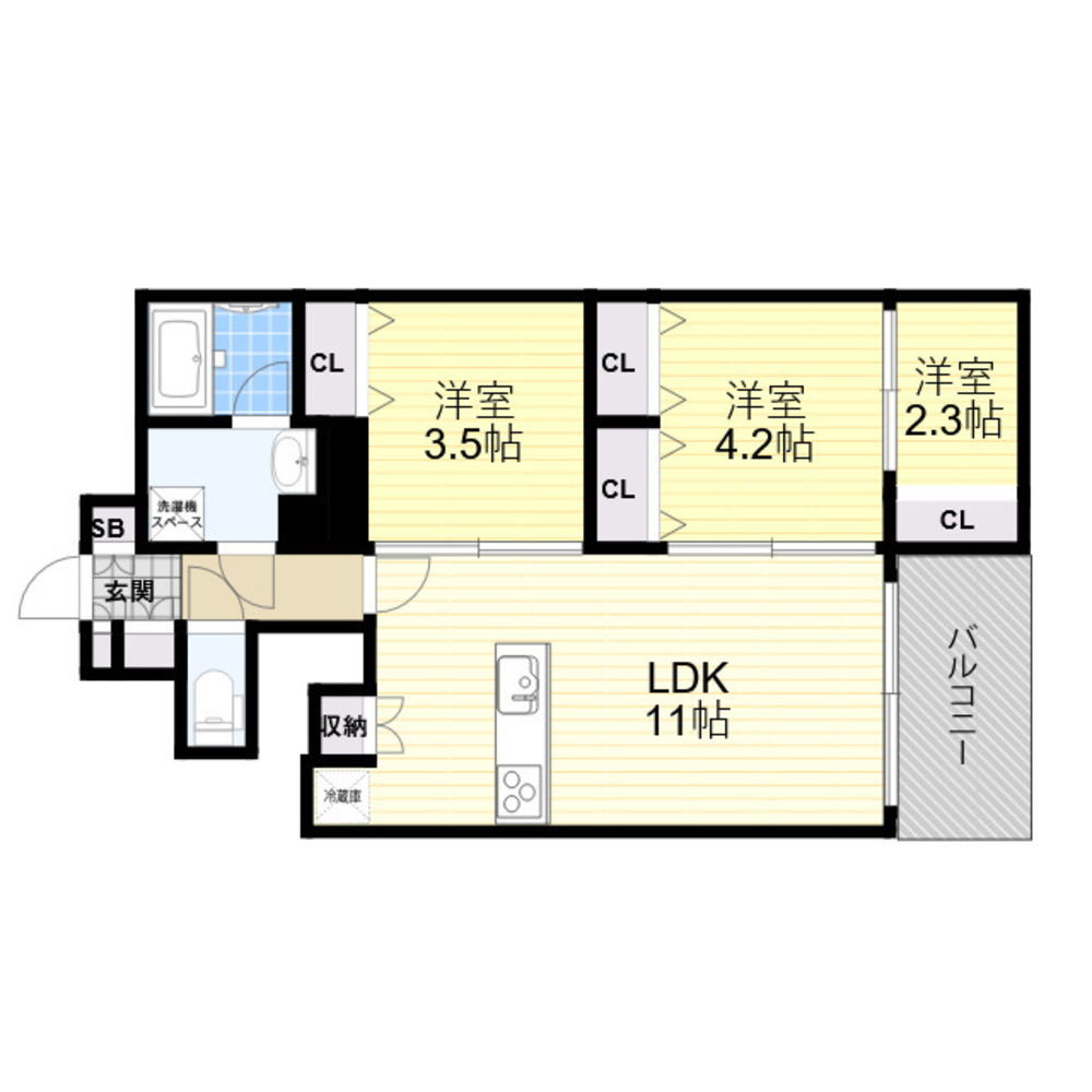 OsakaMetro谷町線 天満橋駅 地上15階建て 築1年未満 大阪府大阪市中央区内平野町1丁目 (21.6万円／2LDK (洋室3.3 洋室4.6 LDK13.2)／53.71㎡)｜賃貸 ...