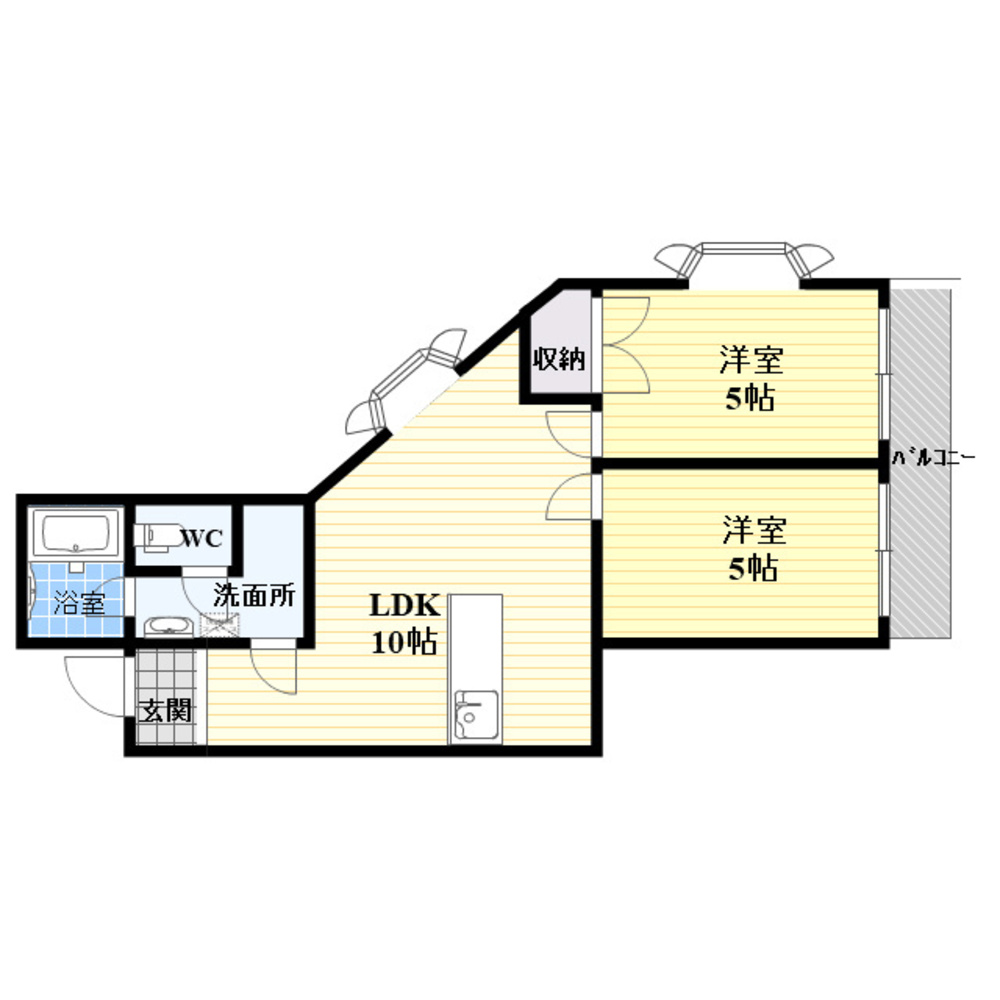 ジオグレイス学園前 奈良県奈良市百楽園1丁目 (5.6万円／2LDK (洋室5 洋室5 LDK10)／45.2㎡)｜賃貸物件(賃貸マンション・アパート・一戸建て)の住宅情報・お部屋探しなら ...