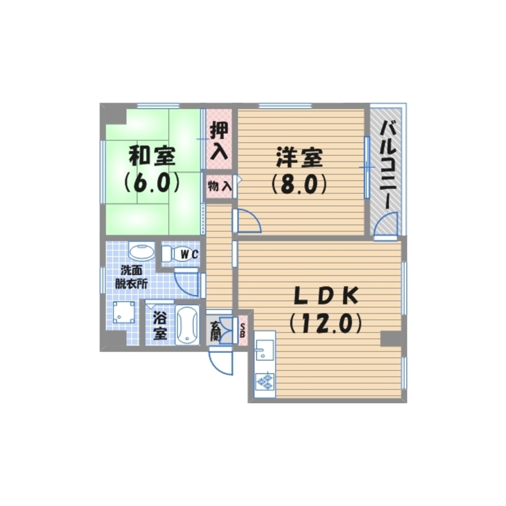 グランシャリオ 兵庫県西宮市伏原町 (9万円／2LDK (和室6 洋室8 LDK12)／54.75㎡)｜賃貸物件(賃貸マンション・アパート・一戸建て)の住宅情報・お部屋探しならYahoo!不動産