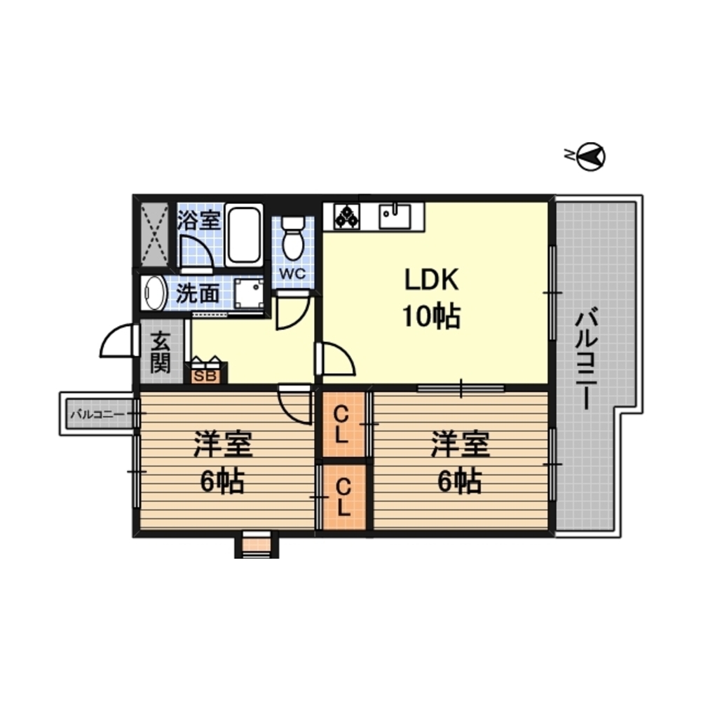 フルーブシャトー 大阪府大阪市淀川区三国本町2丁目 (10万円／2LDK (洋室6 洋室6 LDK10)／51.75㎡)｜賃貸物件(賃貸マンション・アパート・一戸建て)の住宅情報・お部屋探し ...
