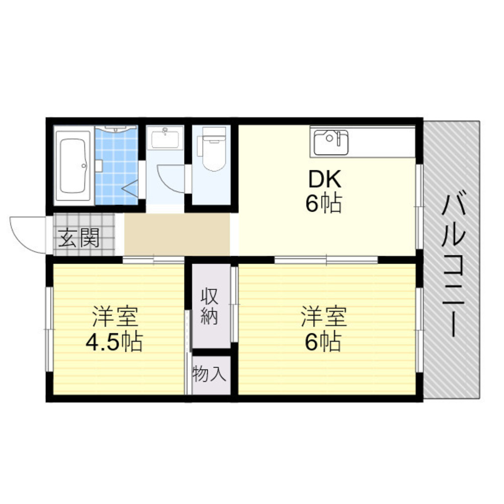北長尾マンション 大阪府堺市北区北長尾町7丁 (5.5万円／2DK (洋室4.5 洋室6 DK6)／39.94㎡)｜賃貸物件(賃貸マンション・アパート・一戸建て)の住宅情報・お部屋探しなら ...