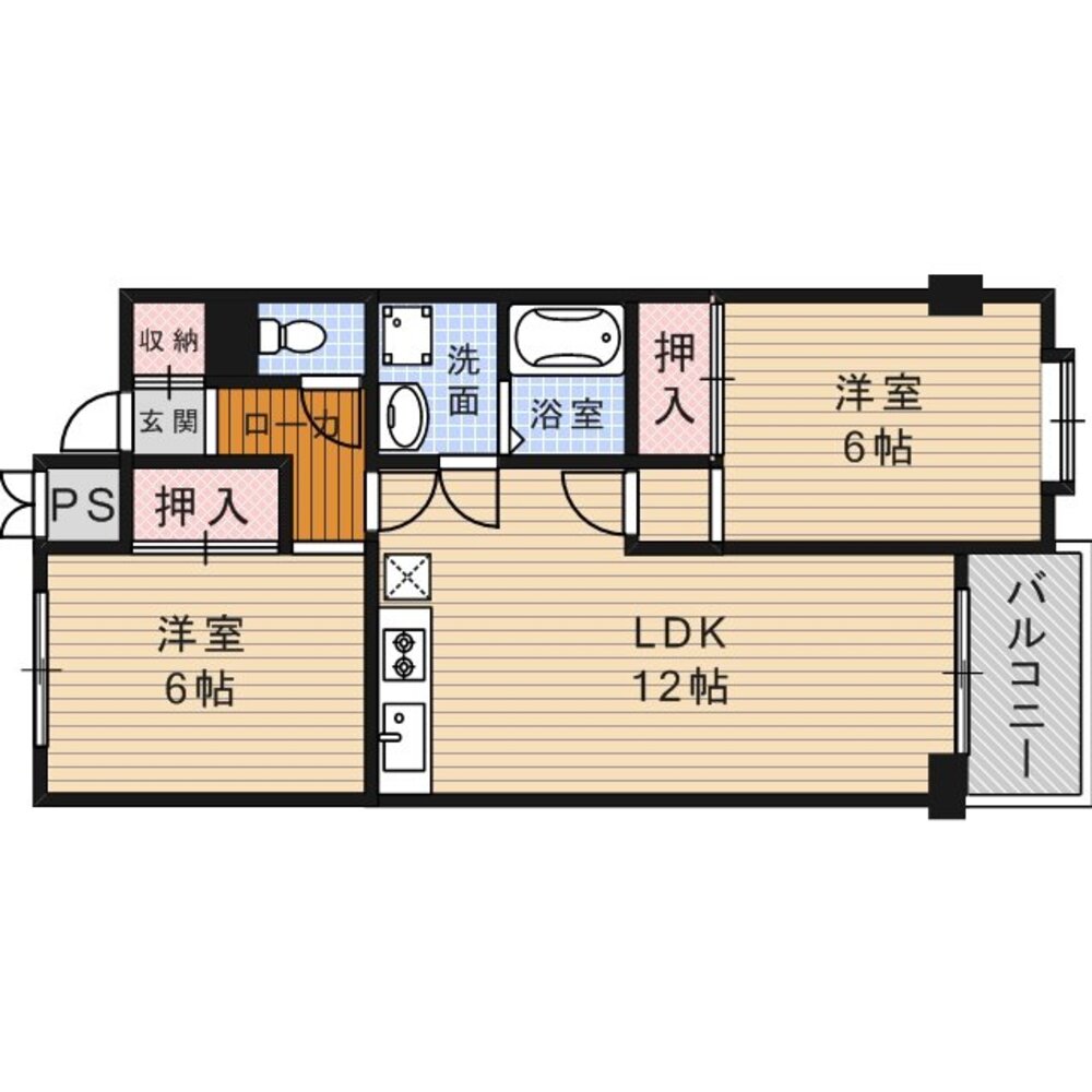 エトワール八王寺 大阪府池田市八王寺1丁目 (6.8万円／2LDK (洋室6 洋室6 LDK12)／55.89㎡)｜賃貸物件(賃貸マンション・アパート・一戸建て)の住宅情報・お部屋探しなら ...