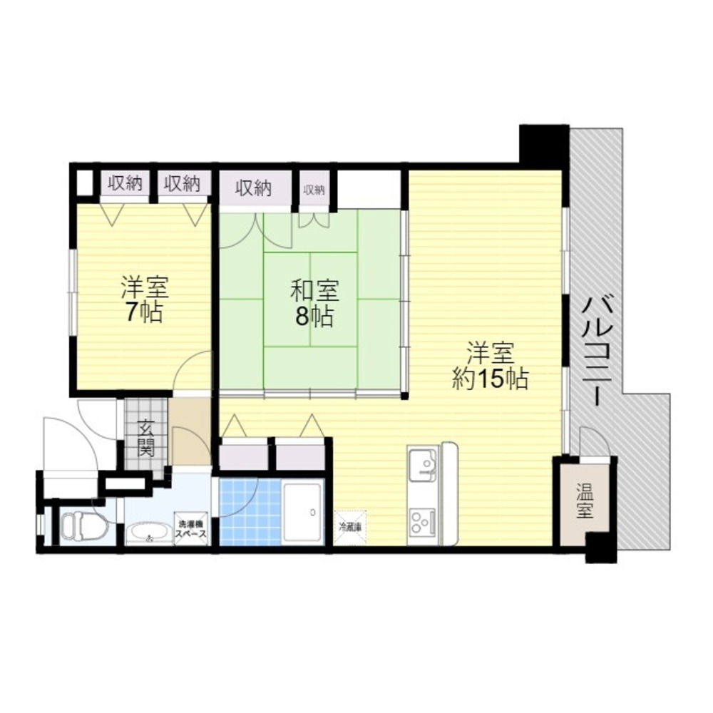 ニューハイツ花水木 大阪府枚方市伊加賀北町 (9万円／2LDK (和室10 洋室9.5 LDK19.5)／107.07㎡)｜賃貸物件(賃貸マンション・アパート・一戸建て)の住宅情報・お部屋探し ...