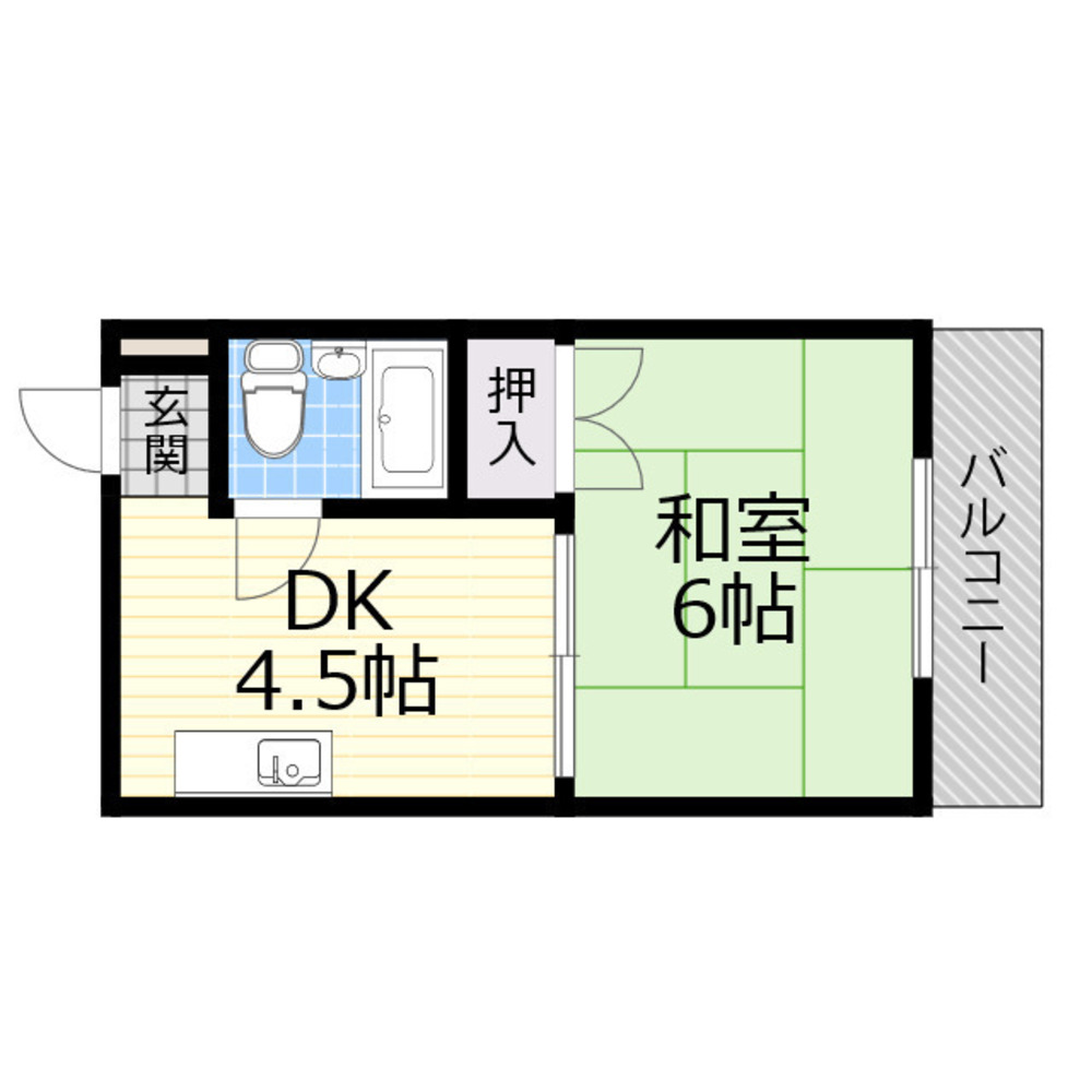 プレアール瓜破西 大阪府大阪市平野区瓜破西2丁目 (2.5万円／1DK (和室6 DK4.5)／22.68㎡)｜賃貸物件(賃貸マンション・アパート・一戸建て)の住宅情報・お部屋探しなら ...
