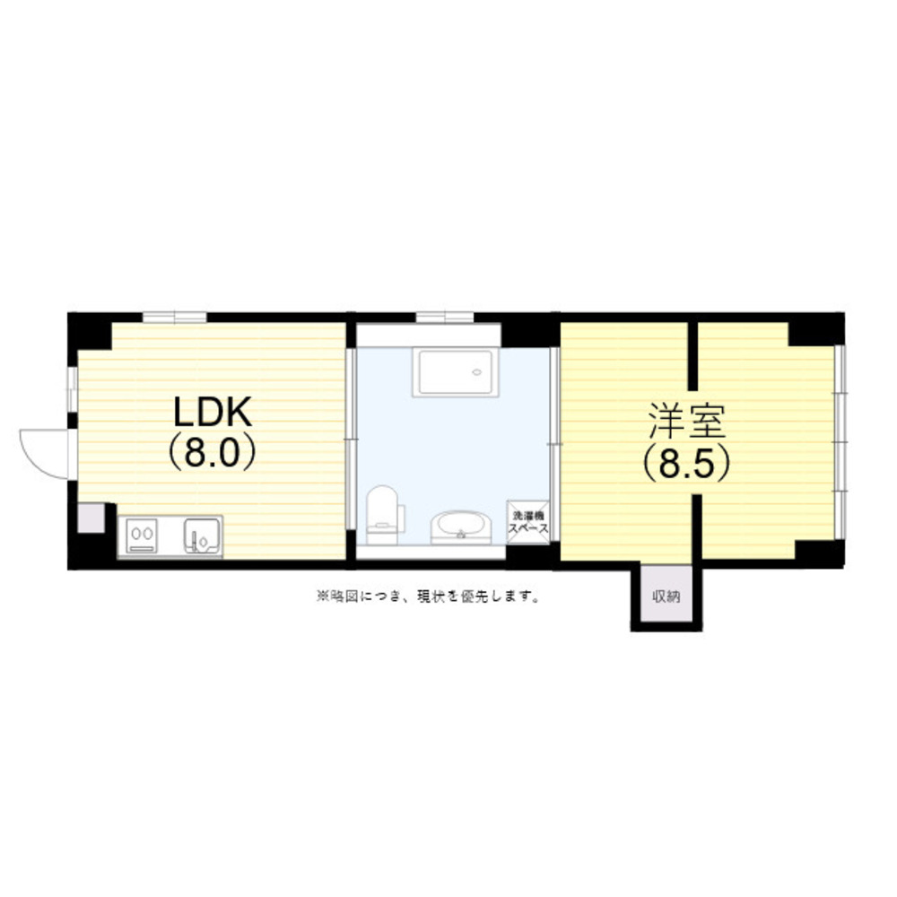 神戸高速線（東西線） 大開駅 地上6階建て 築53年 兵庫県神戸市兵庫区水木通8丁目 (7.1万円／1LDK (洋室8.5 LDK8)／38㎡)｜賃貸物件(賃貸マンション・アパート・一戸建て ...