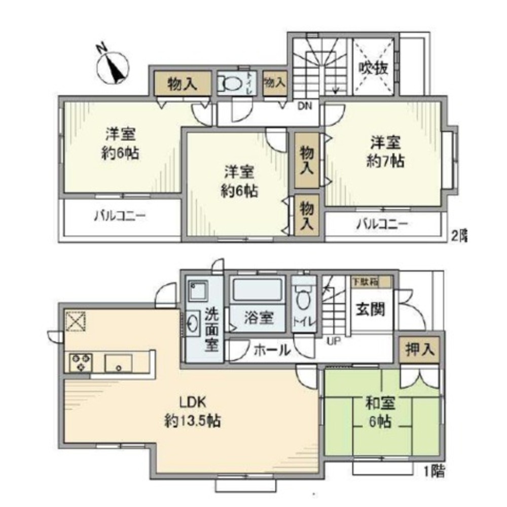 吉祥寺北町戸建 東京都武蔵野市吉祥寺北町4丁目 (20万円／4LDK (和室6 洋室6 洋室6 洋室7 LDK13.5)／99.36㎡)｜賃貸物件(賃貸マンション・アパート・一戸建て)の住宅 ...