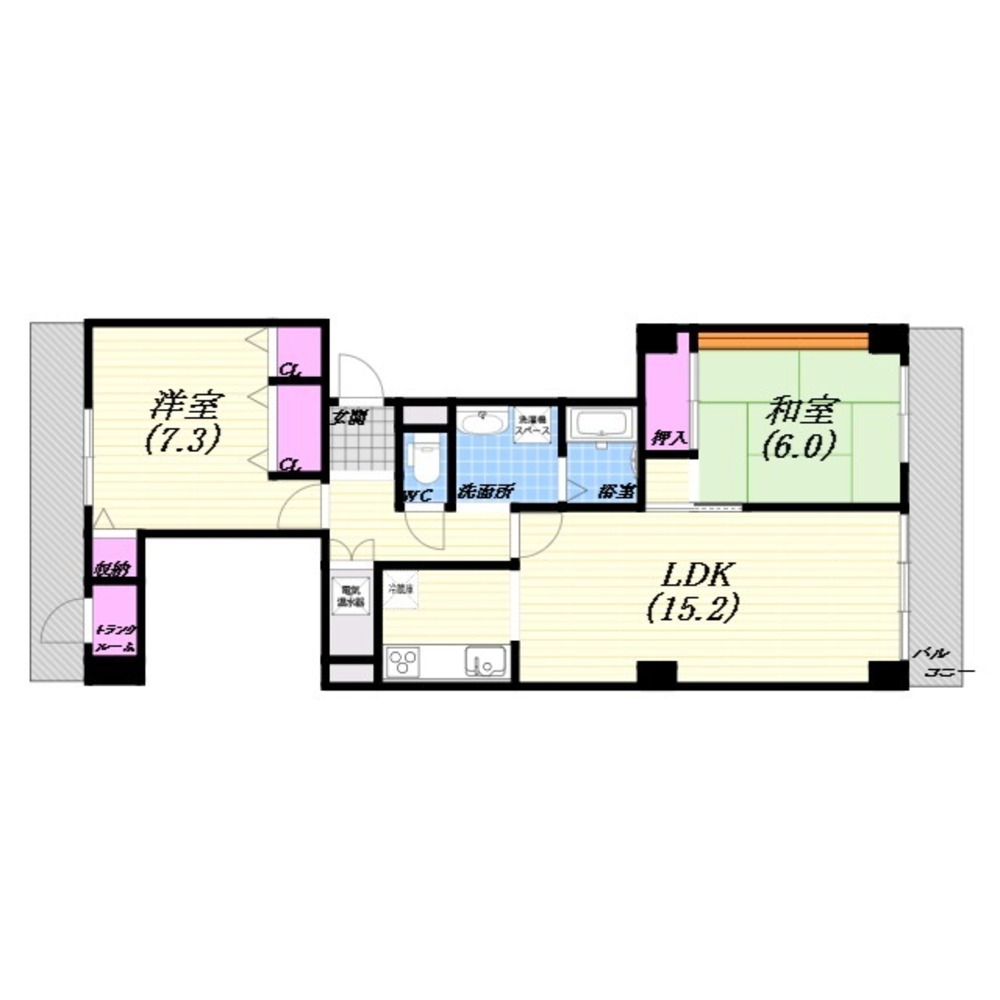 甲子園口ビューハイツ(北棟) 兵庫県西宮市甲子園口北町 (10.5万円／2LDK (和室6 洋室7.3 LDK15.2)／75.18㎡)｜賃貸物件(賃貸マンション・アパート・一戸建て)の住宅 ...