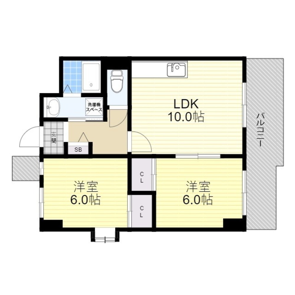 フルーブ・シャトー 大阪府大阪市淀川区三国本町2丁目 (10万円／2LDK (洋室6 洋室6 LDK9)／51.75㎡)｜賃貸物件(賃貸マンション・アパート・一戸建て)の住宅情報・お部屋探し ...
