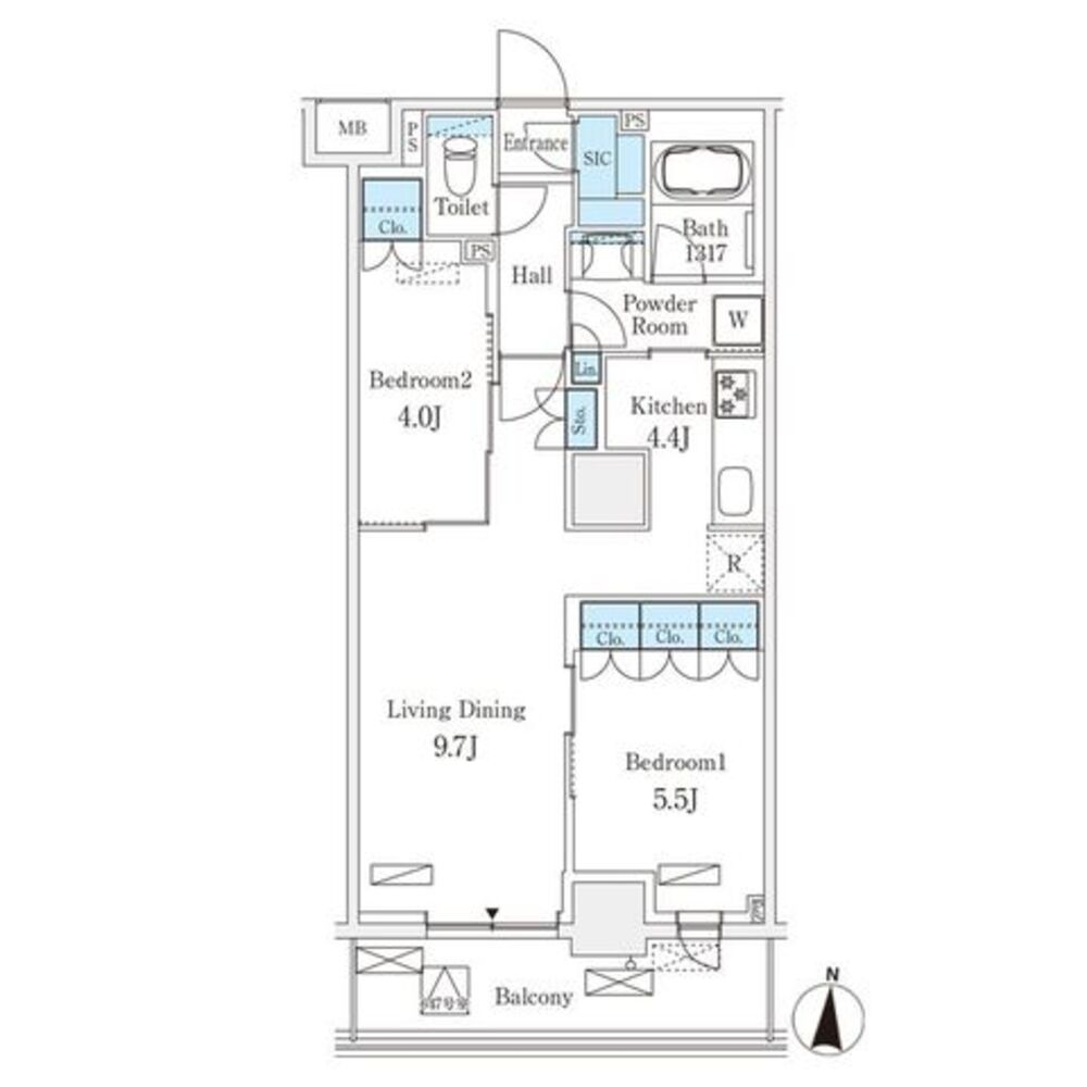 フロンティアレジデンス錦糸公園 東京都墨田区横川5丁目 (28.6万円／2LDK (洋室4 洋室5.5 LDK14.1)／55.26㎡)｜賃貸物件(賃貸マンション・アパート・一戸建て)の住宅 ...
