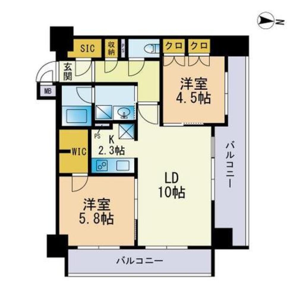 RJRプレシア六本松 福岡県福岡市中央区六本松1丁目 (17.4万円／2LDK (洋室4.5 洋室5.8 LDK12.3)／55.53㎡)｜賃貸物件(賃貸マンション・アパート・一戸建て)の住宅 ...