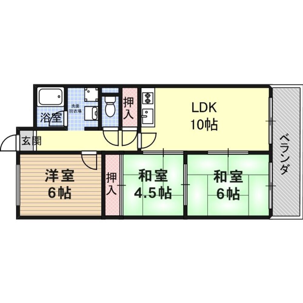 ルネ真砂 大阪府茨木市真砂1丁目 (6万円／3LDK (和室4.5 和室6 洋室6 LDK12)／63.72㎡)｜賃貸物件(賃貸マンション・アパート・一戸建て)の住宅情報・お部屋探しなら ...