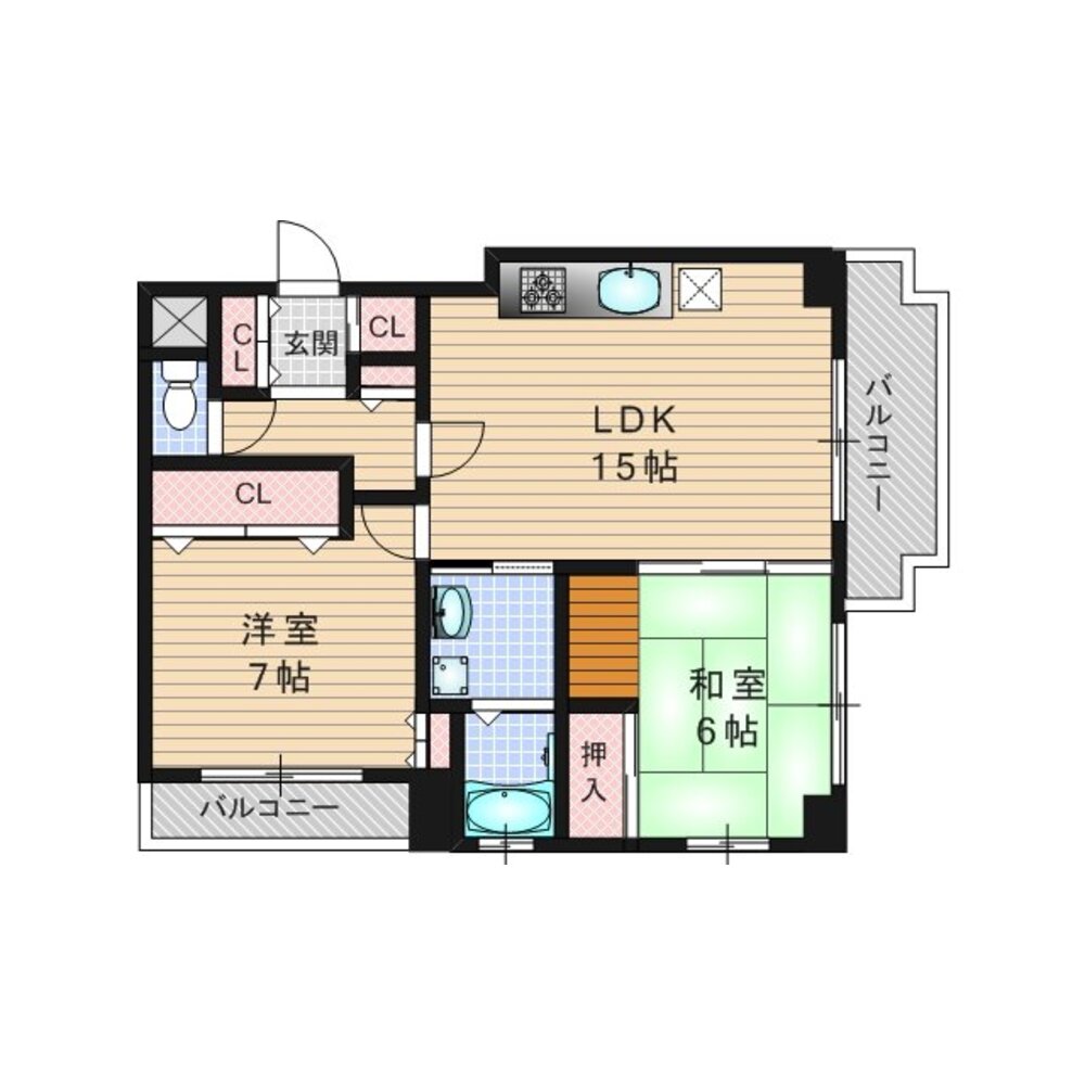 ハウス・エバー・グリーン 京都府城陽市平川茶屋裏 (8.4万円／2LDK (和室6 洋室6 LDK15)／71.87㎡)｜賃貸物件(賃貸マンション・アパート・一戸建て)の住宅情報・お部屋探し ...