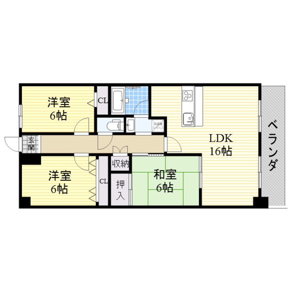 ブランチ913 大阪府東大阪市東鴻池町4丁目 (9.3万円／3LDK (和室6 洋室6 洋室6 LDK16)／73.2㎡)｜賃貸物件(賃貸マンション・アパート・一戸建て)の住宅情報・お部屋探し ...