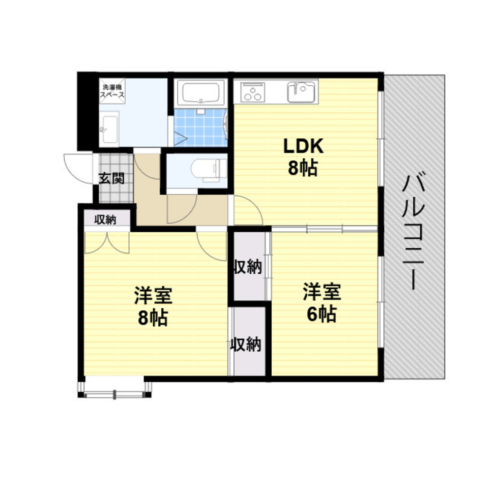 フォレスト神宮前 奈良県橿原市久米町 (7.4万円／2LDK (洋室6 洋室8 LDK8)／58.9㎡)｜賃貸物件(賃貸マンション・アパート・一戸建て)の住宅情報・お部屋探しならYahoo!不動産