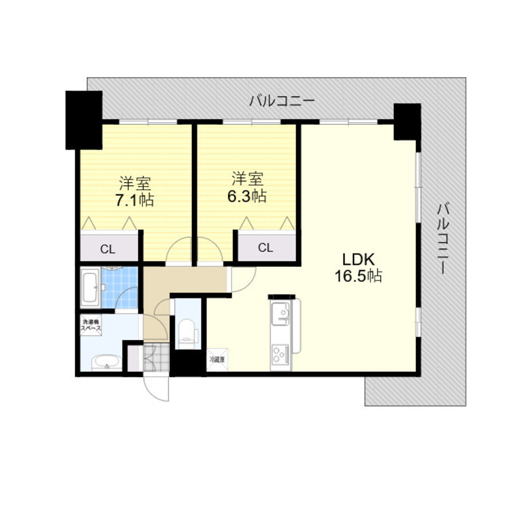 アーバネックス豊中桜塚 大阪府豊中市中桜塚3丁目 (13.3万円／2LDK (洋室6.3 洋室7.1 LDK16.5)／63.6㎡)｜賃貸物件(賃貸マンション・アパート・一戸建て)の住宅情報 ...
