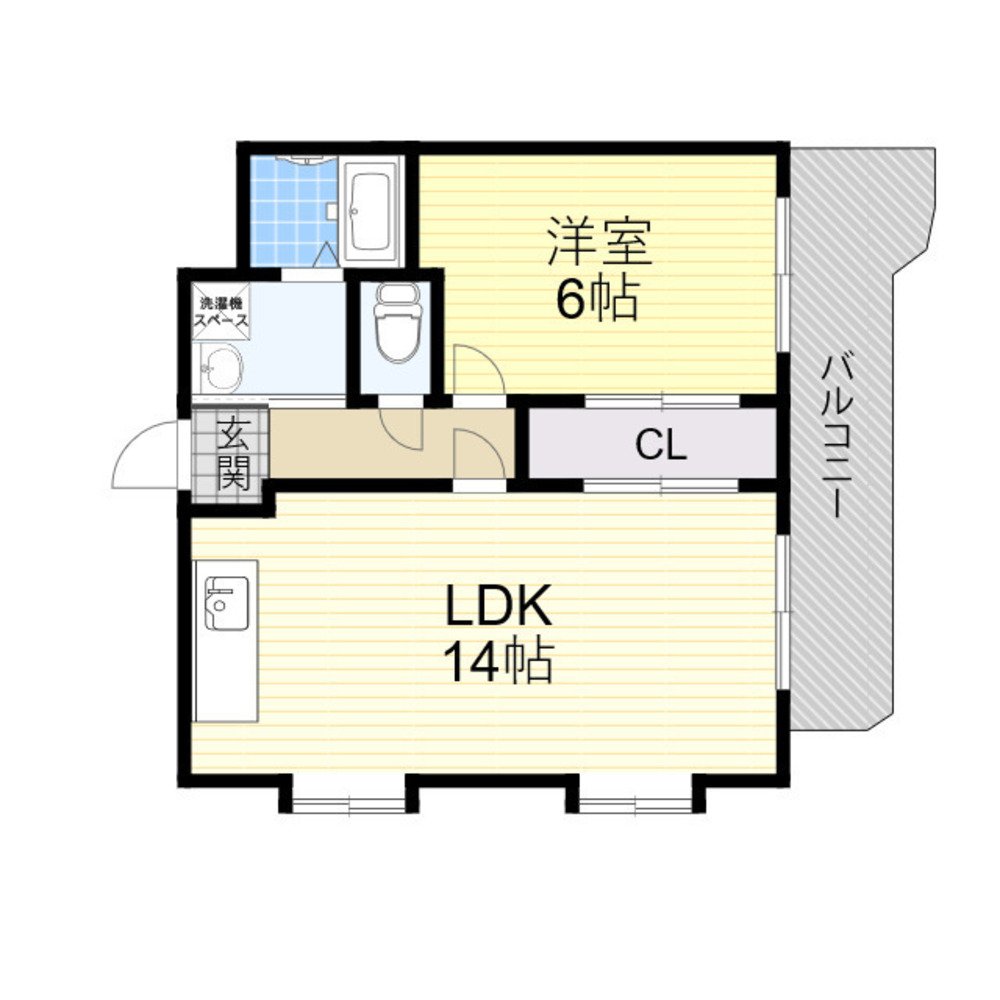阪和線 三国ケ丘駅 地上4階建て 築36年 大阪府堺市堺区南丸保園 (7万円／1LDK (洋室6 LDK14)／45.36㎡)｜賃貸物件(賃貸マンション・アパート・一戸建て)の住宅情報・お ...