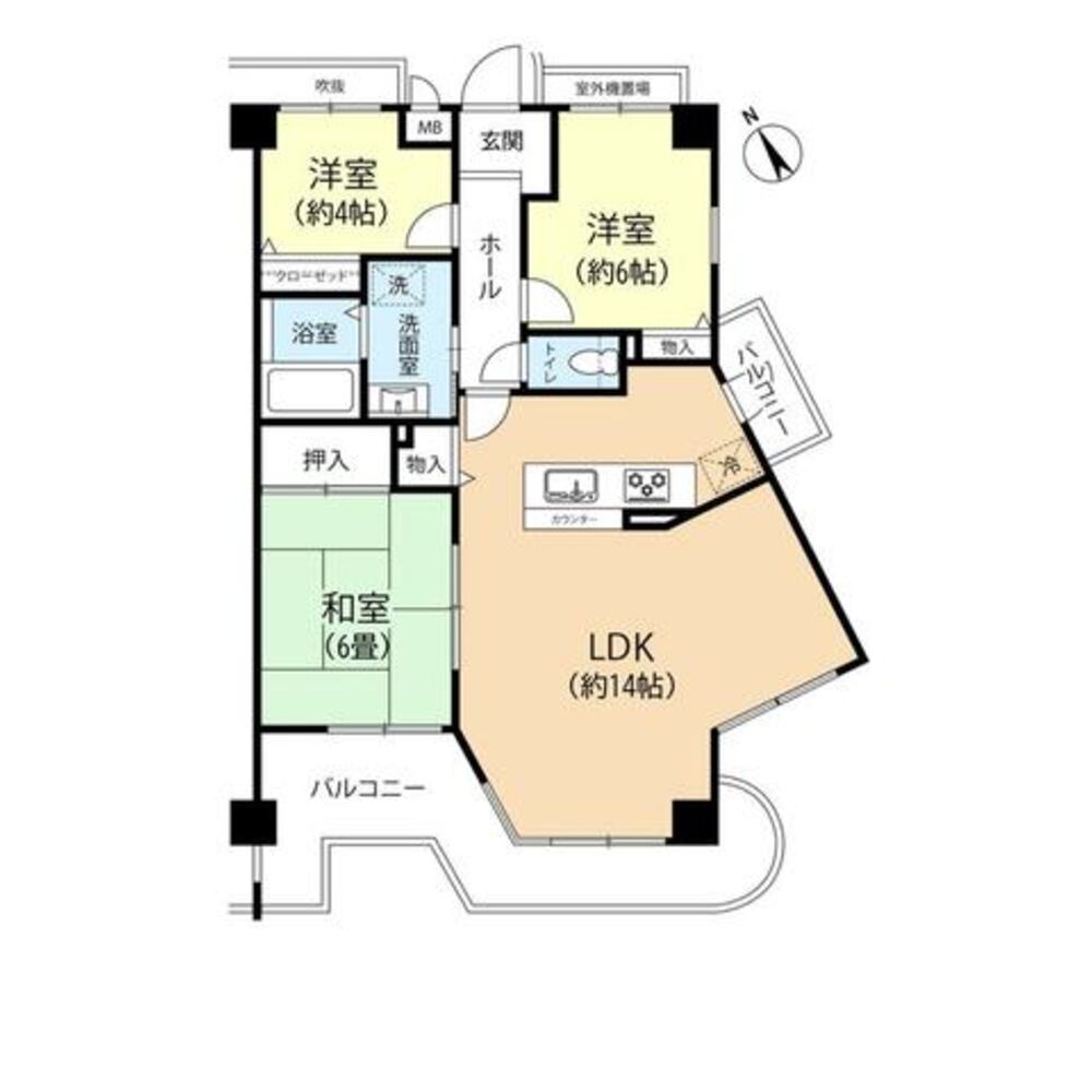 ロイヤルブランカ桜坂 福岡県福岡市中央区谷1丁目 (11万円／3LDK (和室6 洋室4 洋室6 LDK14)／70.51㎡)｜賃貸物件(賃貸マンション・アパート・一戸建て)の住宅情報・お ...