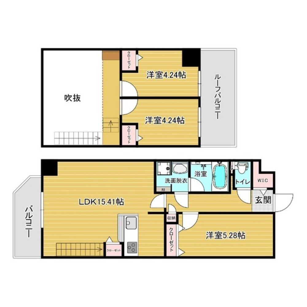リファレンスリバービュー室見 福岡県福岡市西区愛宕南1丁目 (22万円／3LDK (洋室4.2 洋室4.2 洋室5.2 LDK15.4)／73.15㎡)｜賃貸物件(賃貸マンション・アパート ...