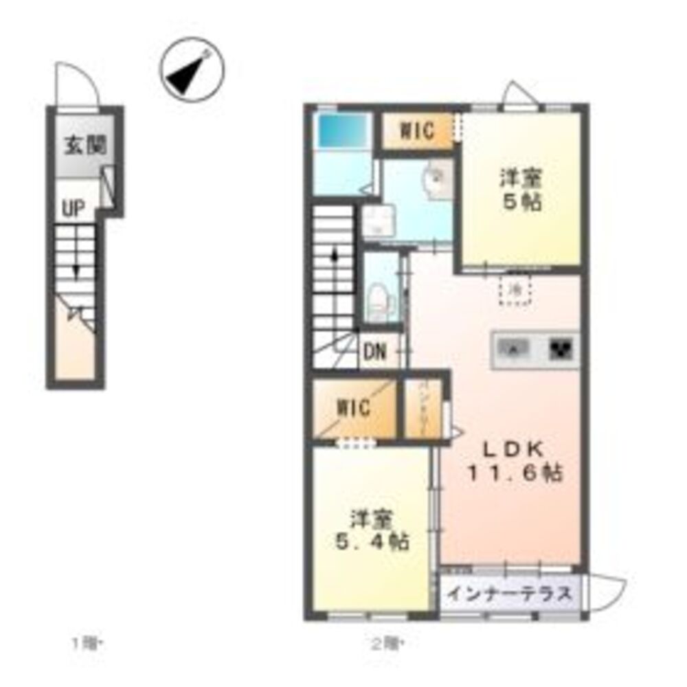 アヴニール松原 滋賀県草津市下笠町 (7.4万円／2LDK (洋室5 洋室5.4 LDK11.6)／57.51㎡)｜賃貸物件(賃貸マンション・アパート・一戸建て)の住宅情報・お部屋探しなら ...