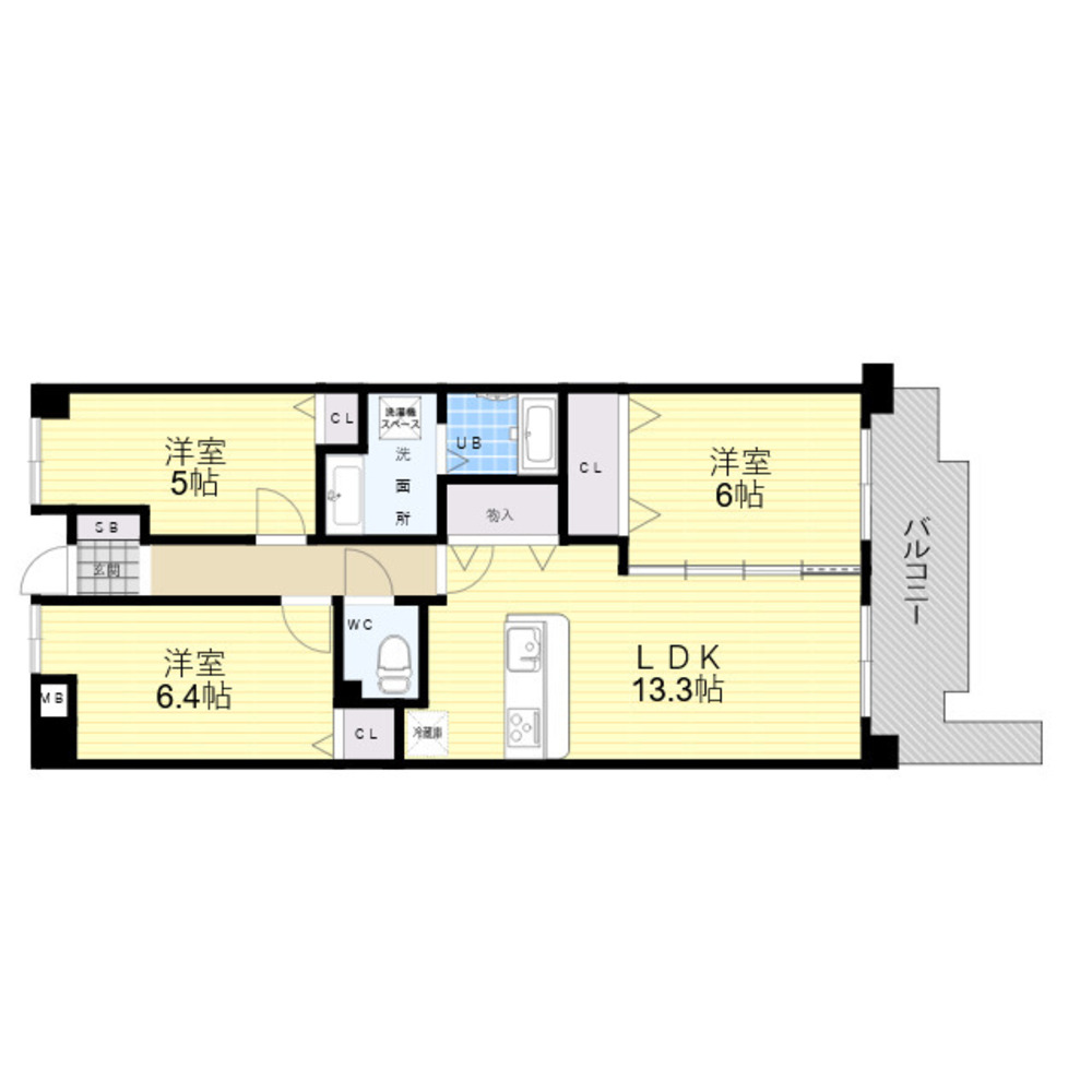 コスモヒルズ宝塚武庫山 兵庫県宝塚市武庫山2丁目 (9.8万円／3LDK (洋室5 洋室6 洋室6.4 LDK13.3)／67.2㎡)｜賃貸物件(賃貸マンション・アパート・一戸建て)の住宅情報 ...