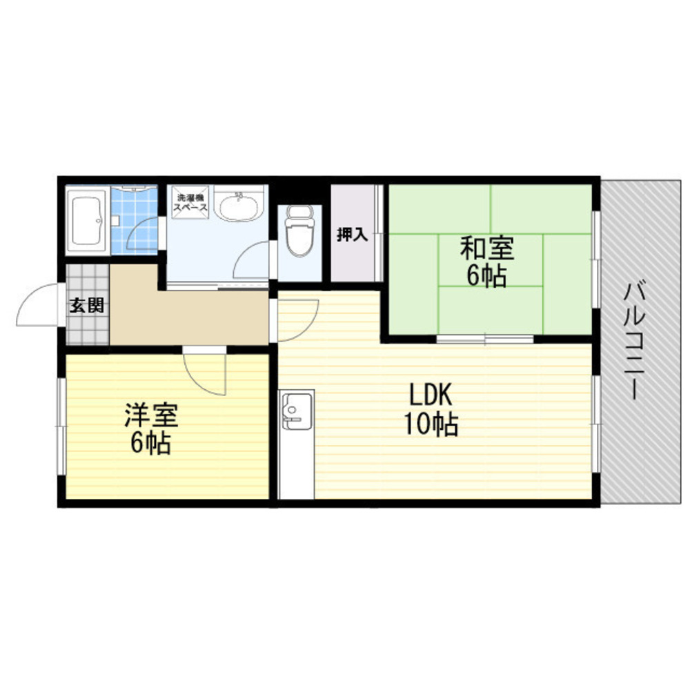 阪急千里線 山田駅 地上4階建て 築33年 大阪府吹田市山田西4丁目 (7万円／2LDK (和室6 洋室6 LDK12.2)／56.43㎡)｜賃貸物件(賃貸マンション・アパート・一戸建て)の ...