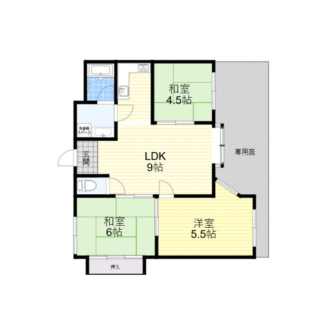 Collection塚口本町 兵庫県尼崎市塚口本町2丁目 (7.2万円／3LDK (和室4.5 和室6 洋室6.9 LDK11)／64.26㎡)｜賃貸物件(賃貸マンション・アパート・一戸建て ...