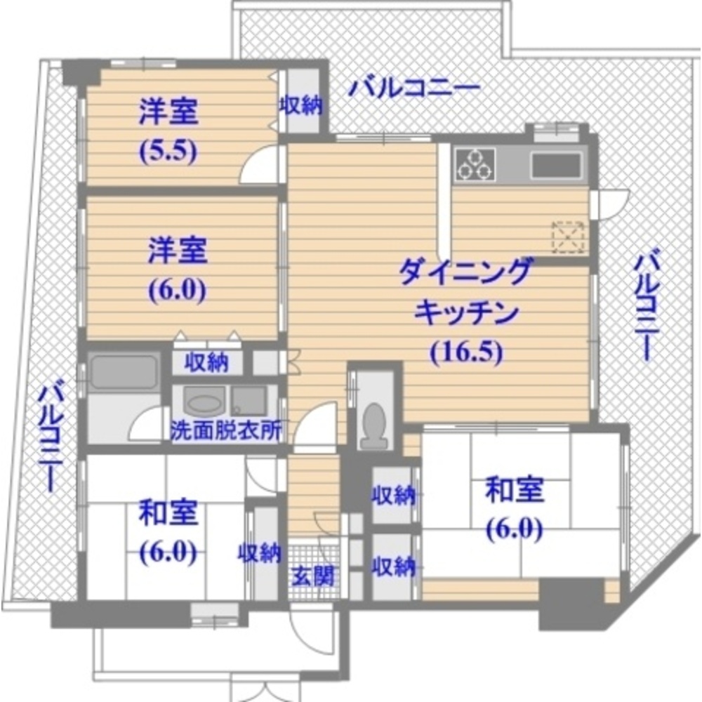 アダージュ大濠パークビュー 福岡県福岡市中央区黒門 (18万円／4LDK (和室5 和室6 洋室5 洋室6 LDK16.5)／80.15㎡)｜賃貸物件(賃貸マンション・アパート・一戸建て)の ...