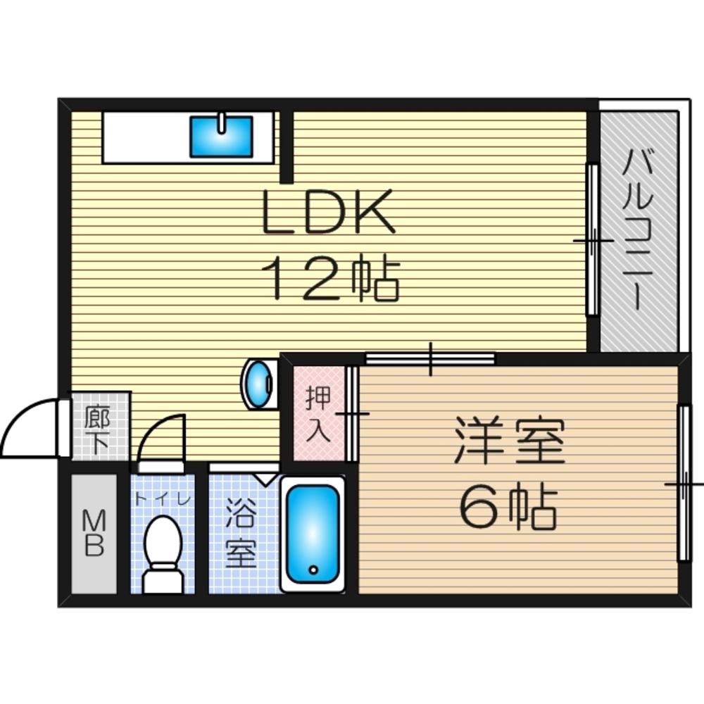 OsakaMetro御堂筋線 新大阪駅 地上5階建て 築39年 大阪府大阪市淀川区木川東4丁目 (6.6万円／1LDK (洋室6 LDK12)／35.37㎡)｜賃貸物件(賃貸マンション ...