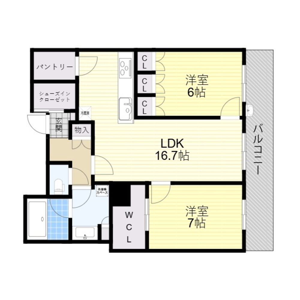 ザ香里園タワー 大阪府寝屋川市香里本通町 (24万円／2LDK (洋室6 洋室7 LDK16.7)／74.7㎡)｜賃貸物件(賃貸マンション・アパート・一戸建て)の住宅情報・お部屋探しなら ...