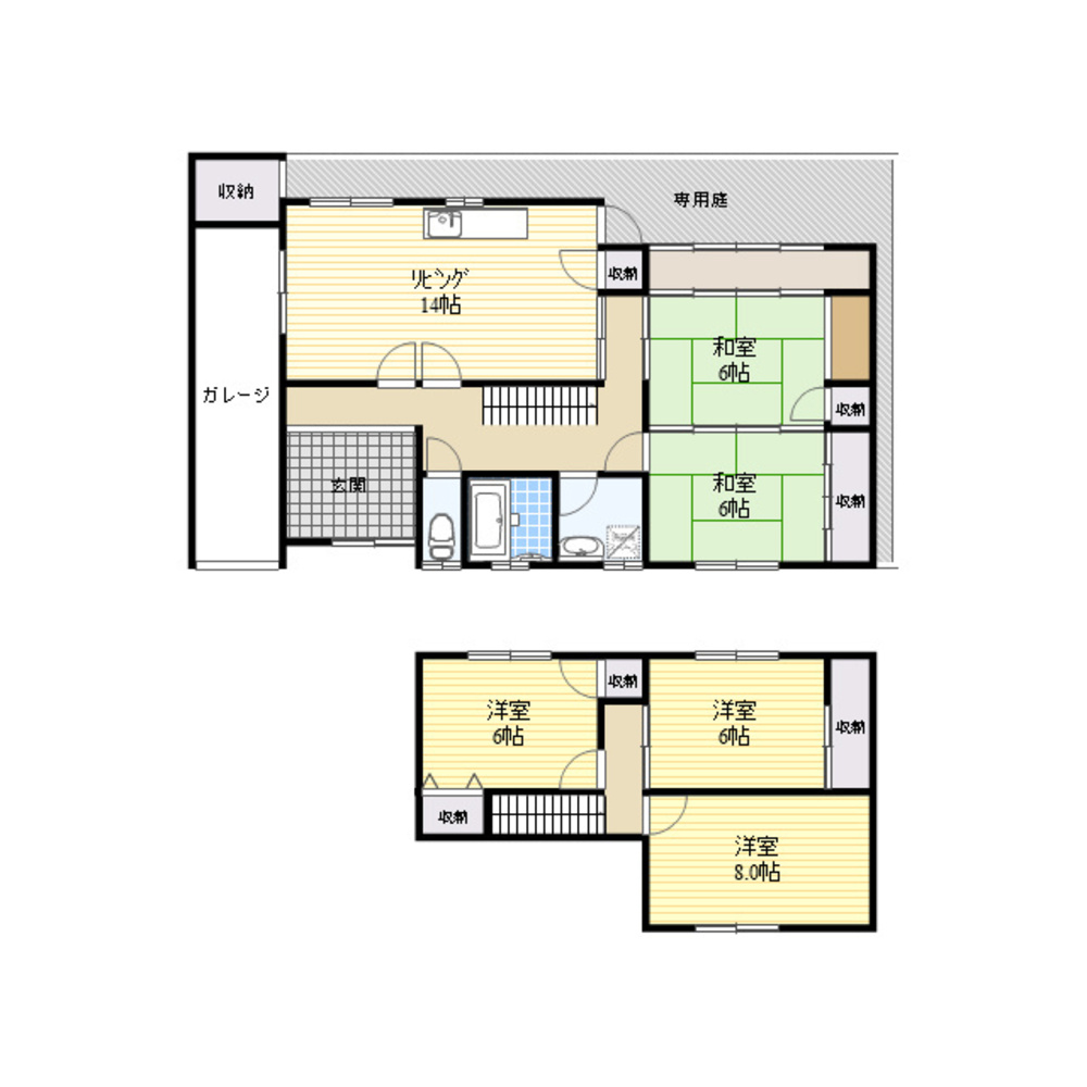 北長尾町貸家 大阪府堺市北区北長尾町3丁 (13万円／5LDK (和室6 和室6 洋室6 洋室6 洋室8 LDK14)／110㎡)｜賃貸物件(賃貸マンション・アパート・一戸建て)の住宅情報・お ...