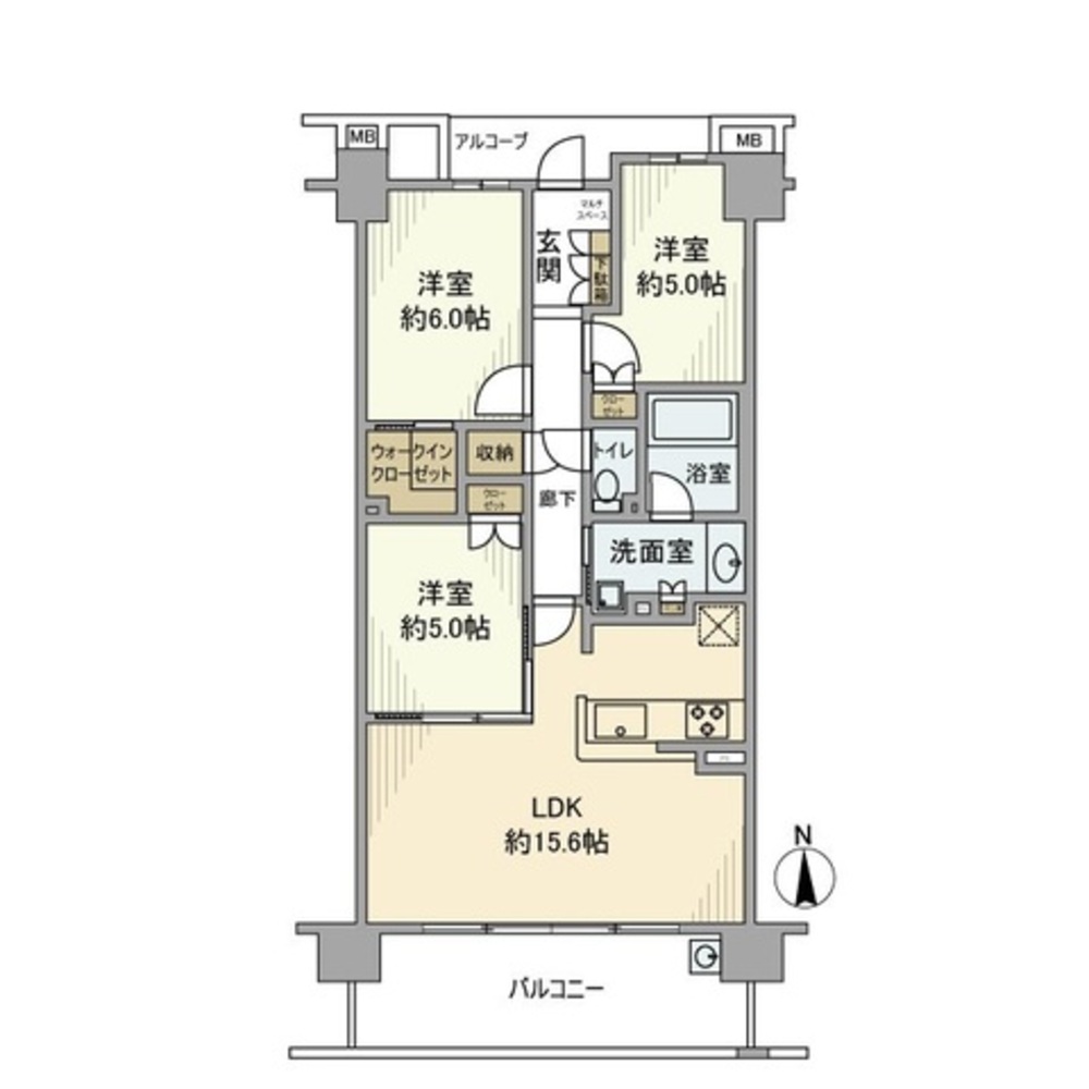 シエリア西大寺 奈良県奈良市西大寺北町1丁目 (14.8万円／3LDK (洋室5 洋室5 洋室6 LDK15.6)／71.71㎡)｜賃貸物件(賃貸マンション・アパート・一戸建て)の住宅情報・お ...