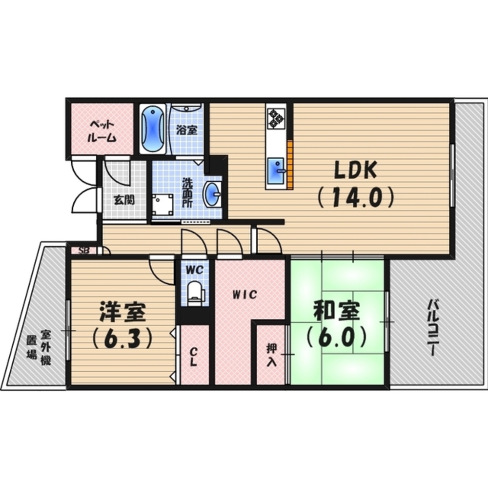 白鷹苦楽園マンション 兵庫県西宮市樋之池町 (15.5万円／2SLDK (和室6 洋室6.3 LDK14)／82.29㎡)｜賃貸物件(賃貸マンション・アパート・一戸建て)の住宅情報・お部屋探し ...