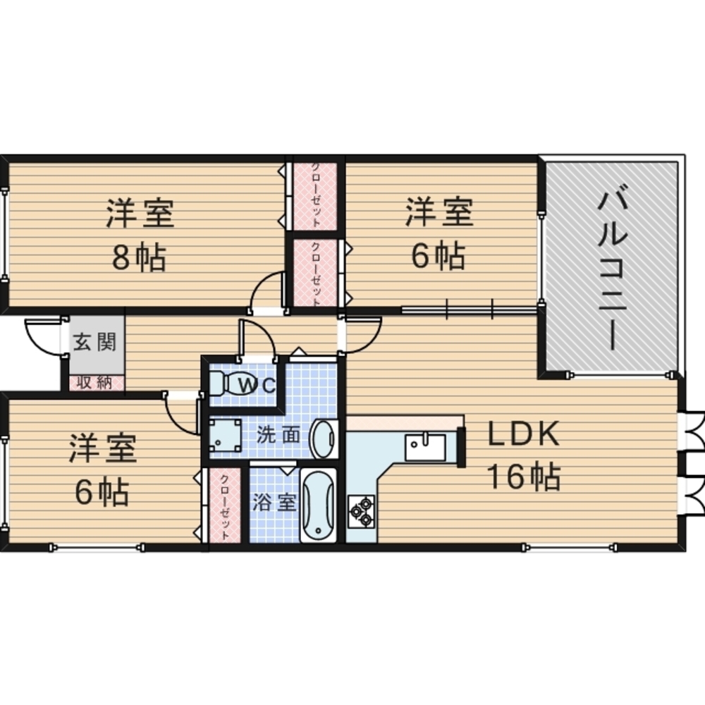 サンライズ緑丘 大阪府豊中市緑丘1丁目 (14.5万円／3LDK (洋室6 洋室6 洋室8 LDK16)／75.7㎡)｜賃貸物件(賃貸マンション・アパート・一戸建て)の住宅情報・お部屋探しなら ...